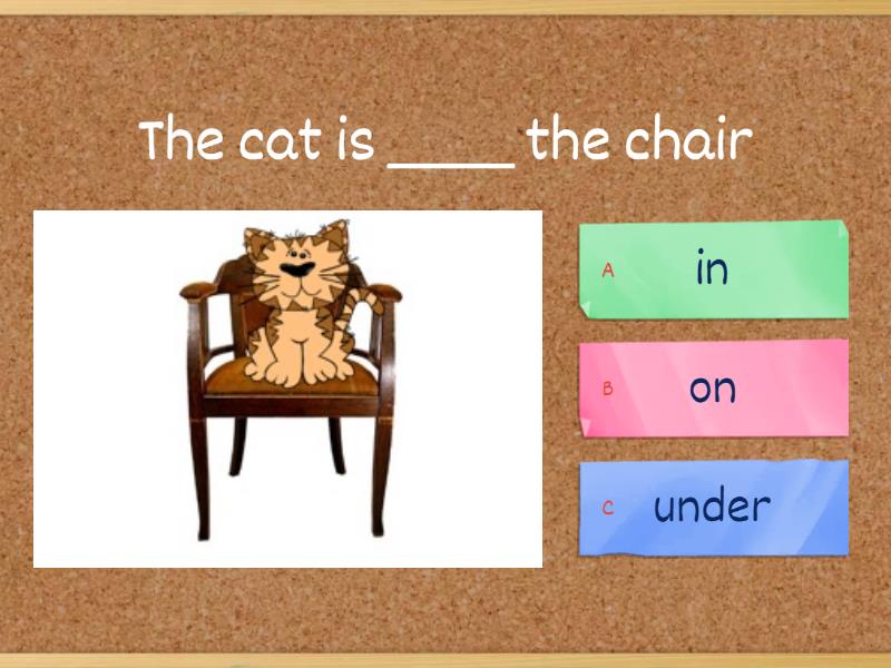 In On Under Behind Preposition - Quiz