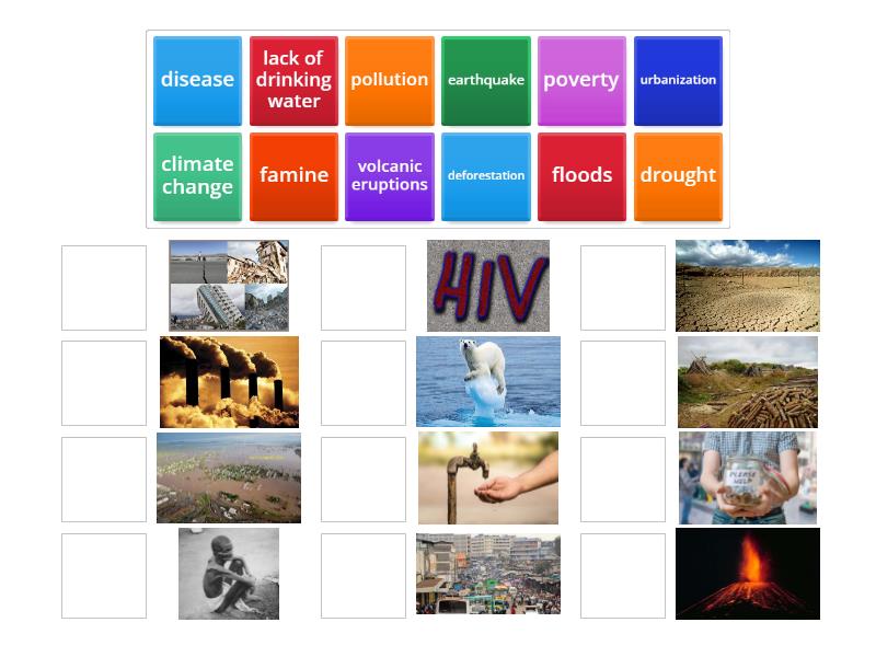 7. Global issues - basic issues - Match up