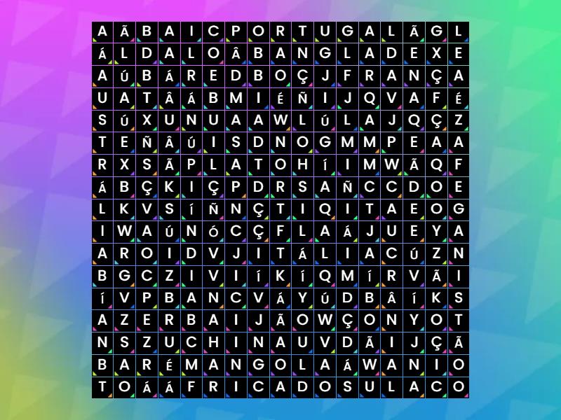 Sopa de Letras - Wordsearch