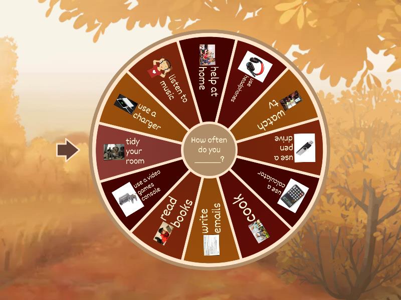 Adverbs of frequency - Spin the wheel
