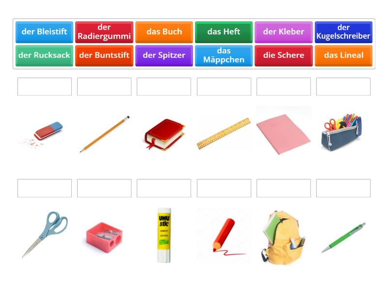 Meine Schulsachen - Match up