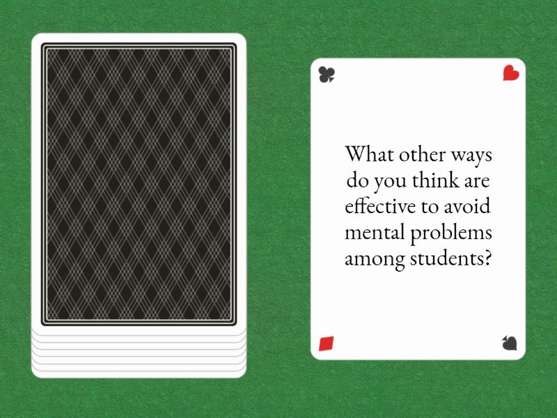 Why students should have mental health days - Speaking cards