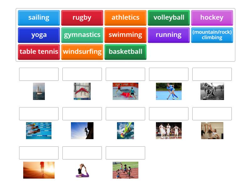 Own it 1 unit 6 sport - Match up