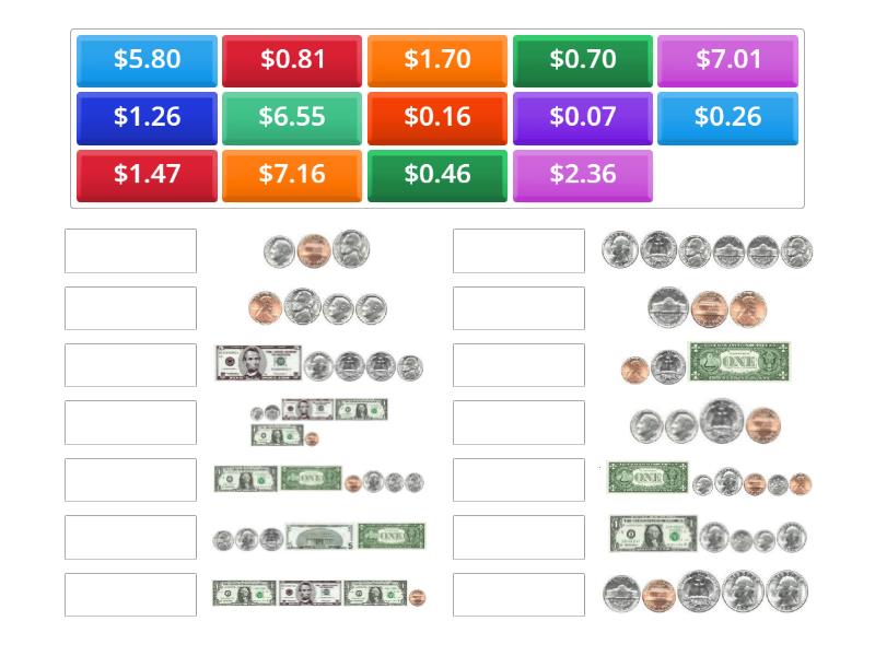 Counting Coins - Match up