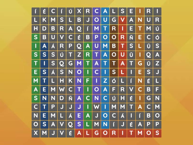 INTELIGENCIA ARTIFICIAL - Sopa de letras