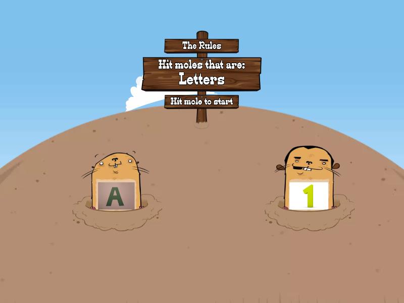 Letters & Numbers - Whack-a-mole - Whack-a-mole
