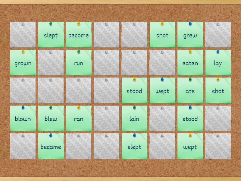 Match the Simple Past to the Past Participle - Matching pairs