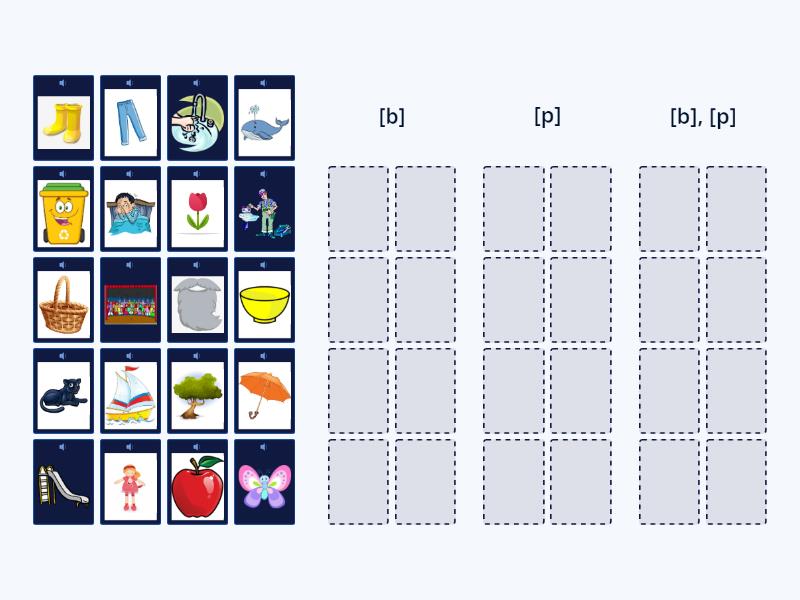 Les sons [b], [p] - Group sort