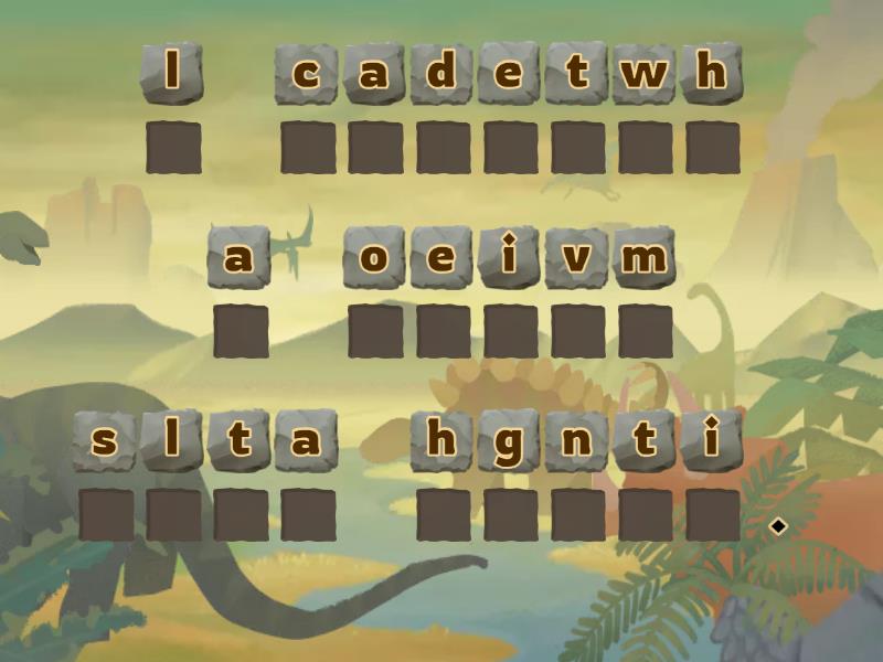 Simple Past tense Word Scramble - Anagram