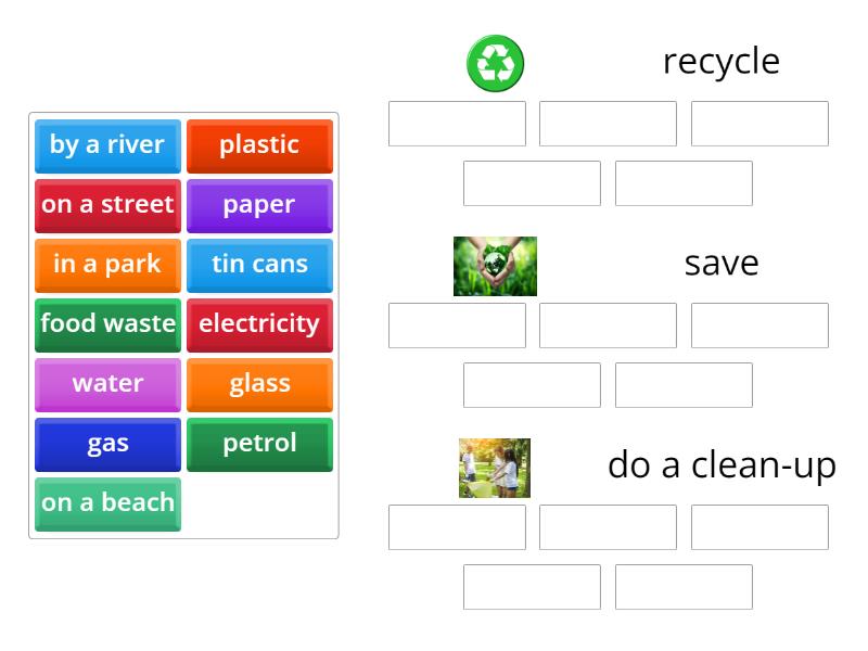 Brainy 8 Unit 2 Eco-friendly activities - Group sort
