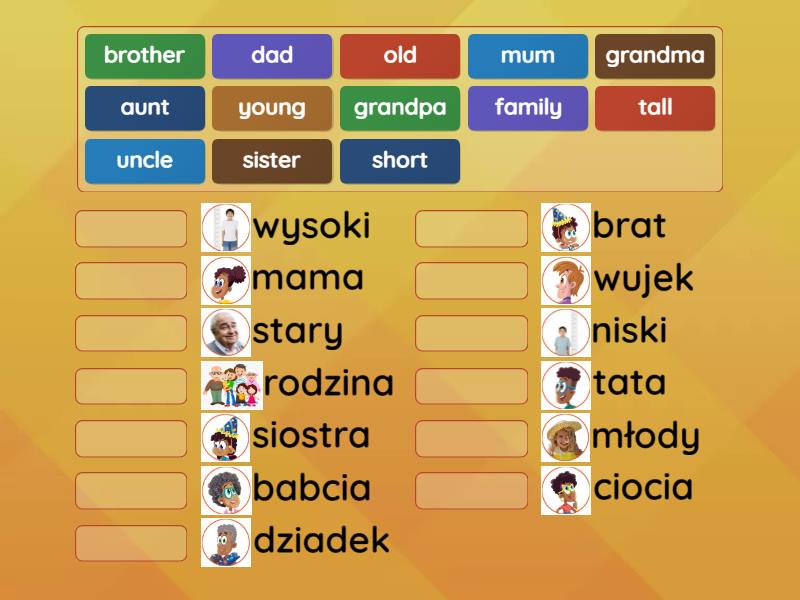 Kids Can 1 Unit 2 - Family - Match up