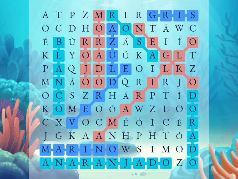 LOS COLORES - Sopa de letras