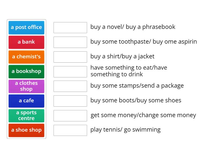 Outcomes Elementary Unit 3 Lesson 1 Vocabulary Places in the City - Match up