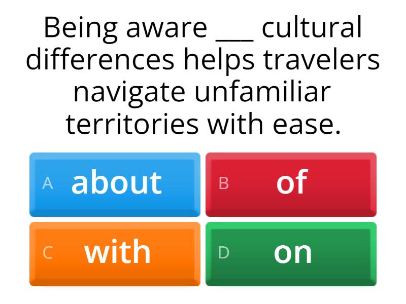 Cultural Differences. Vocabulary Review 2 - Quiz