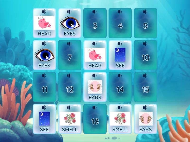 MEMORY - FIVE SENSES - Matching pairs