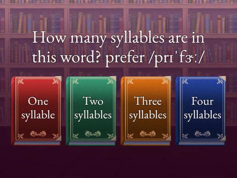 Identify syllables - Test