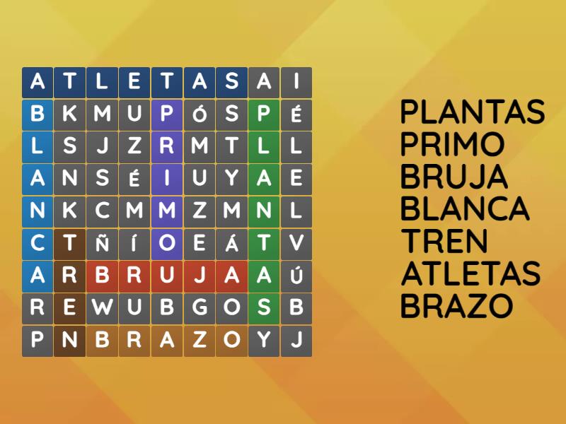 Sopa de letras pl, pr, tl, tr, bl, br: - Wordsearch