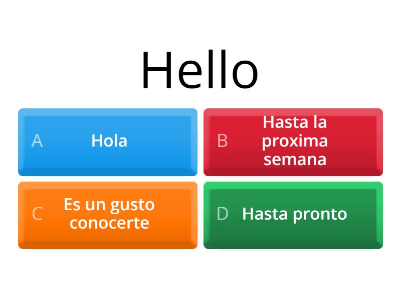 QUIZ Saludos/Greetings - Cuestionario