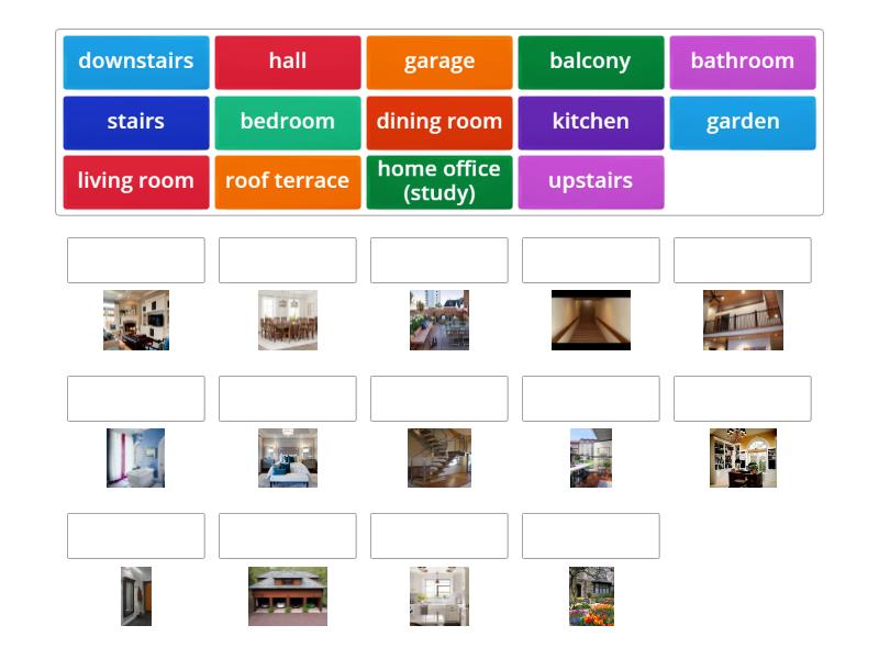Speakout Elem U4.1 vocabulary rooms - Match up