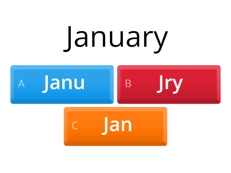 Months - abbreviations - Quiz