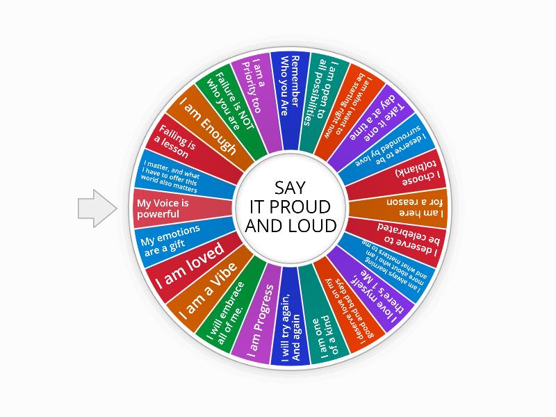 AYA Affirmation Wheel! - Spin the wheel