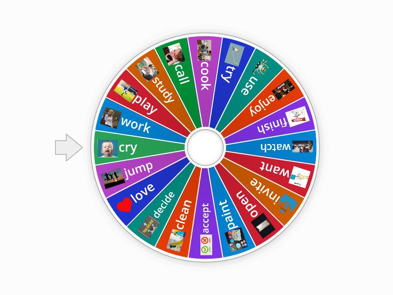 Simple Past (regular verbs) - Spin the wheel