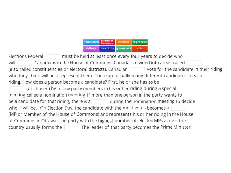 Parliament - Complete the sentence