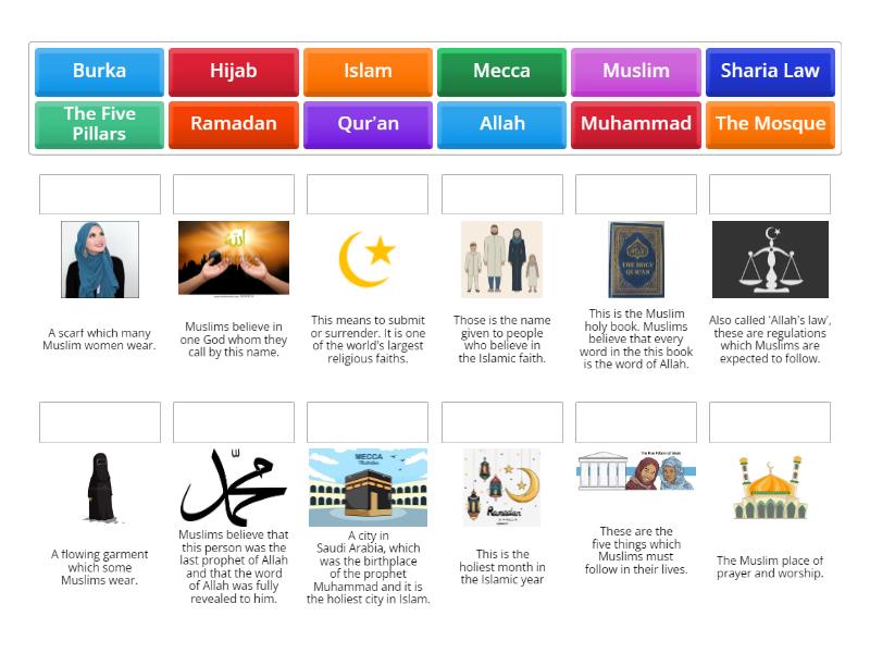 Islam Key Words - Match up