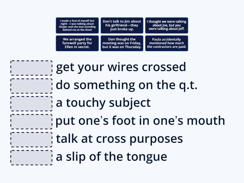Communication Idioms - Match up