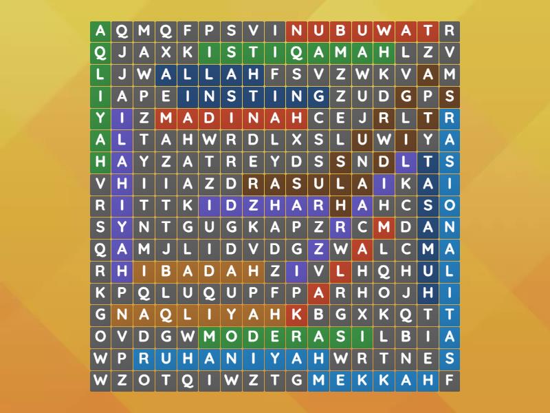 Moderasi n Ilmu kalam - Wordsearch
