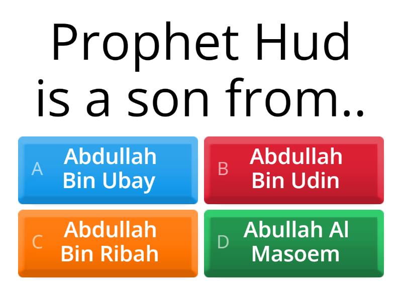 Prophet Hud story - Quiz