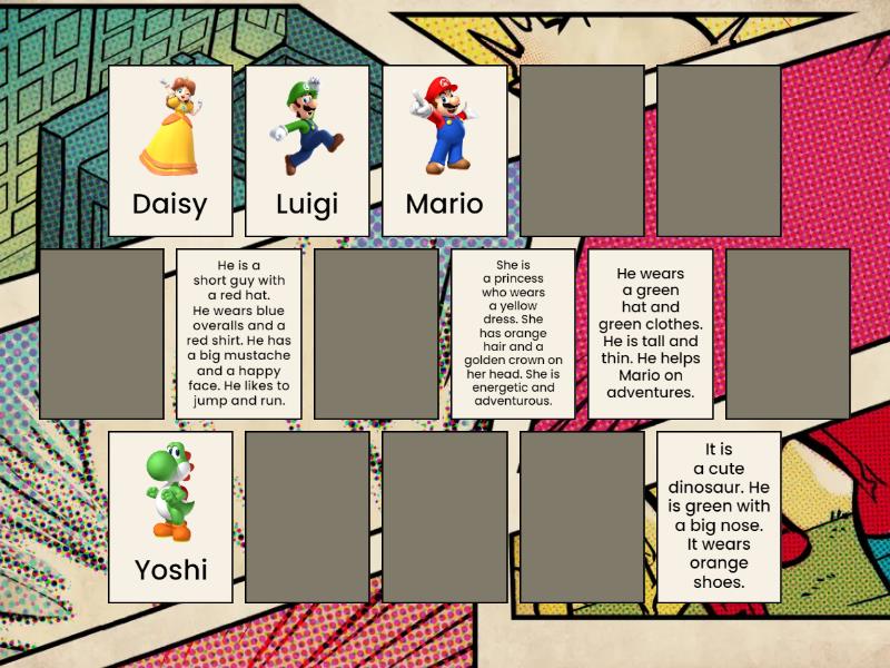 Mario Characters - Matching pairs
