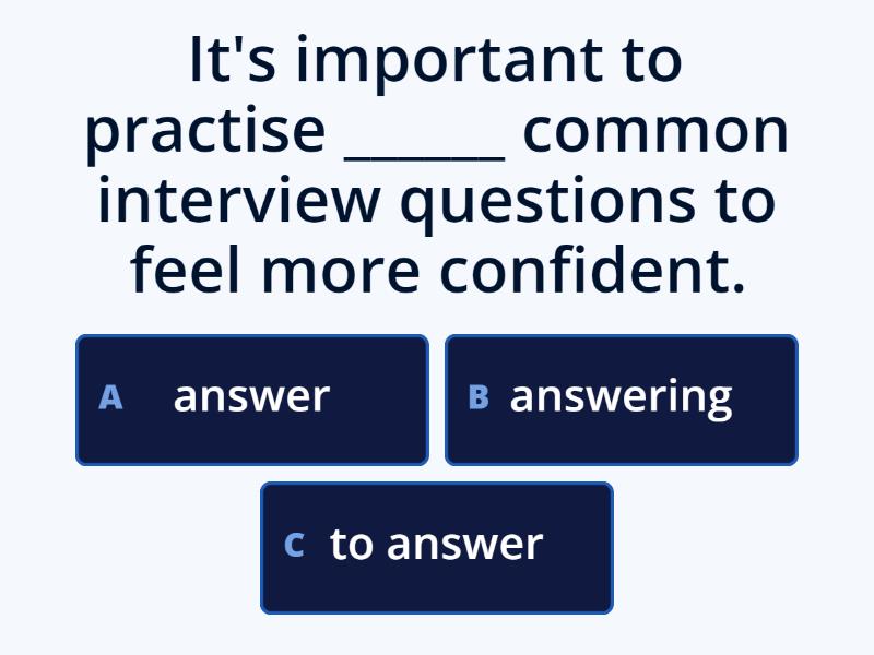Verb patterns (B1) - Quiz