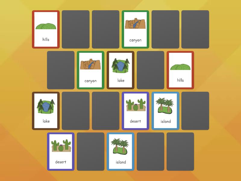 Landforms Matching - Matching pairs