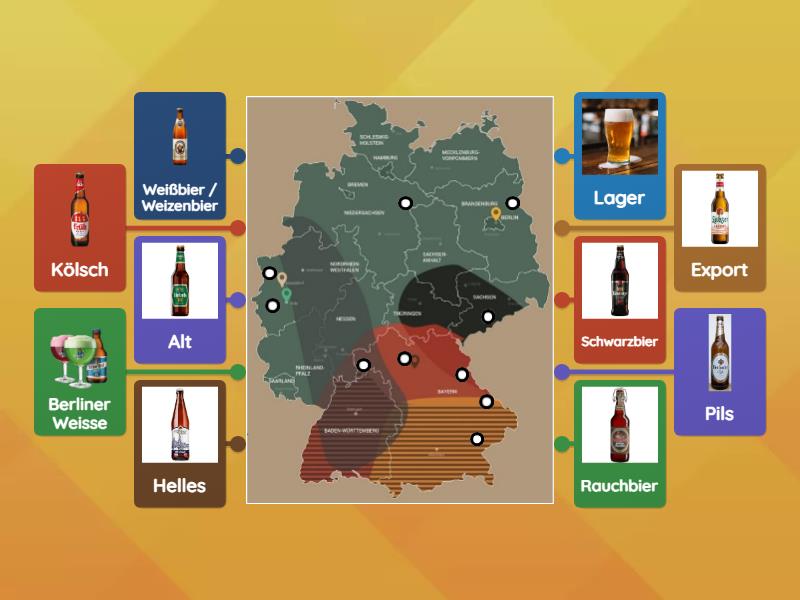 Bierkarte Deutschland - Labelled diagram