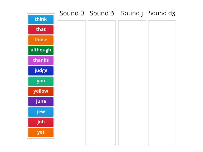 Consonant sound - Categorize