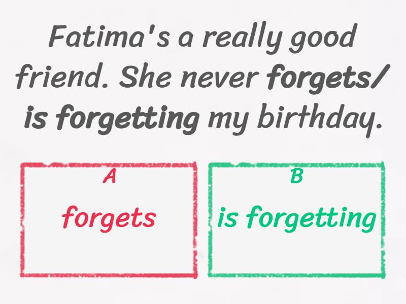Present Simple vs Present Continuous B1 (MyGrammarLab) - Kuis