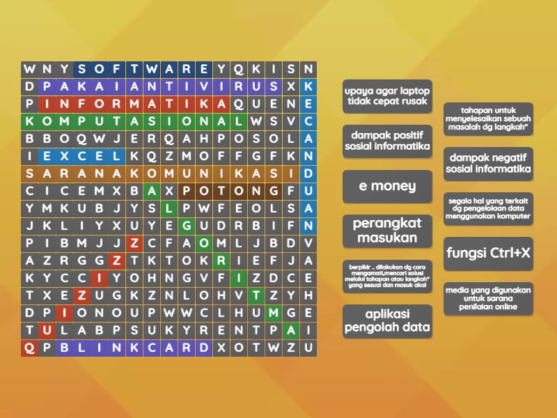 tentang informatika - Wordsearch