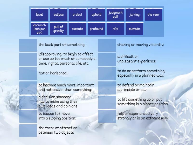 Sully 6,7.Part 2 definition - Match up