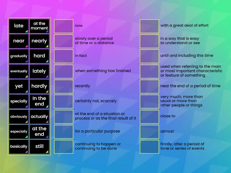 3 B ADVERBIALS EF UPPER - Match up