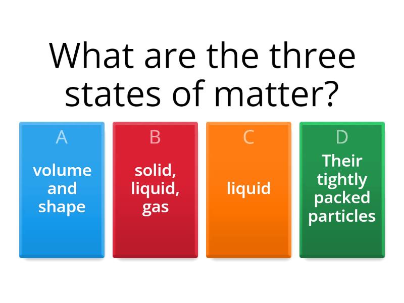 States of Matter - Quiz