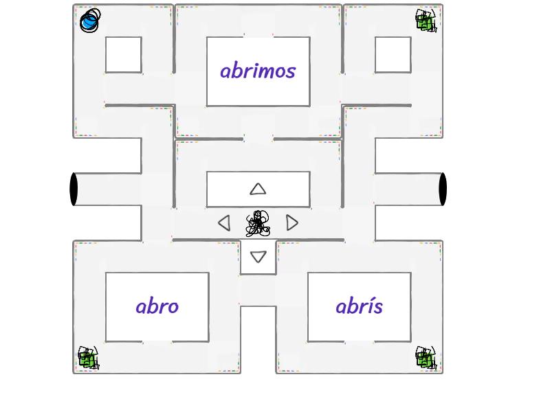 Verbos regulares ER - AR - IR presente simple - Maze chase