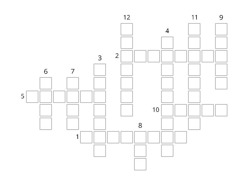 12 MONTH NEWSPAPER GAME - Crossword