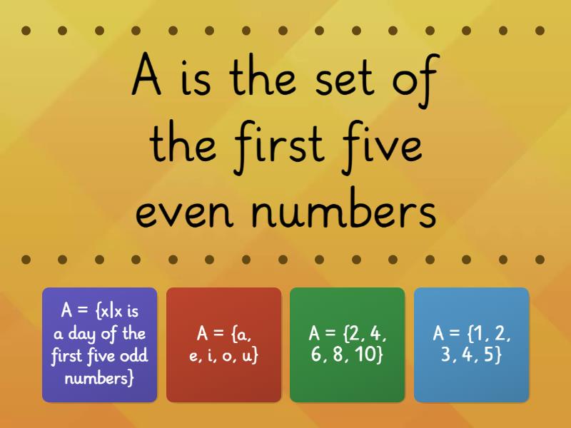 Describing Sets - Find the match