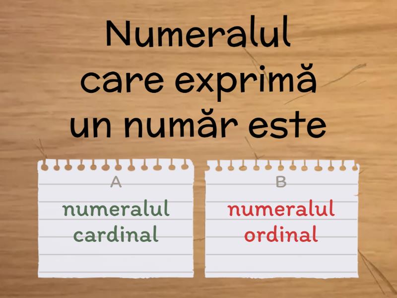 NUMERALUL - teorie - Quiz