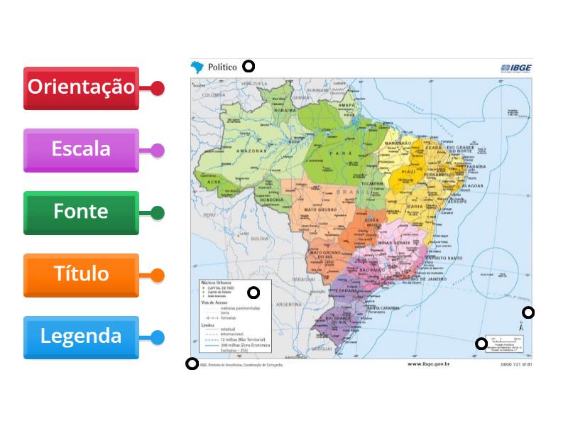 Elementos de um mapa - Labelled diagram