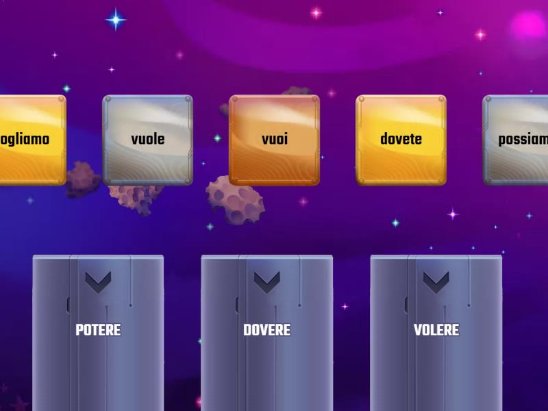 VERBI MODALI al presente - Speed sorting