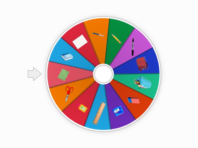 AA Anniversary - Junior - Classroom Objects Wheel - Spin the wheel