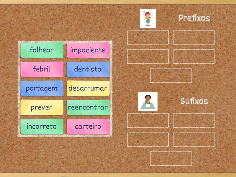Palavras complexas - prefixo e sufixo - Group sort