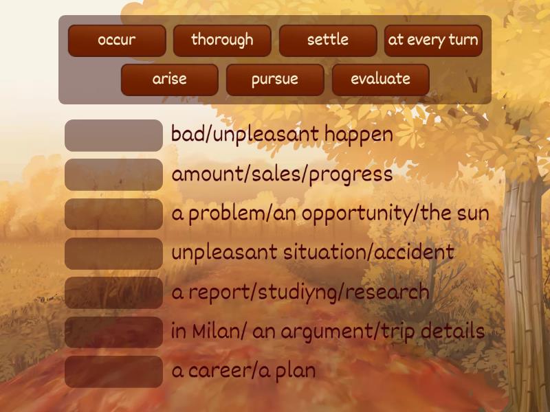 10 characteristics - Match up